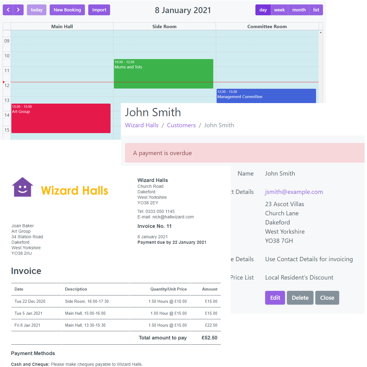 On-line Hall Booking System - MyHallWizard
